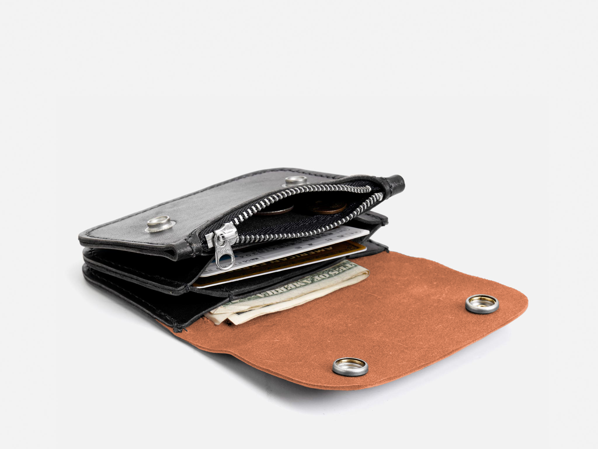 No. 262 Small Leather Trucker Wallet, Black – Billykirk