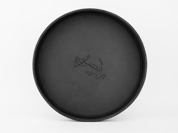 No. 472 Large Circle Leather Valet Tray, Black – Billykirk