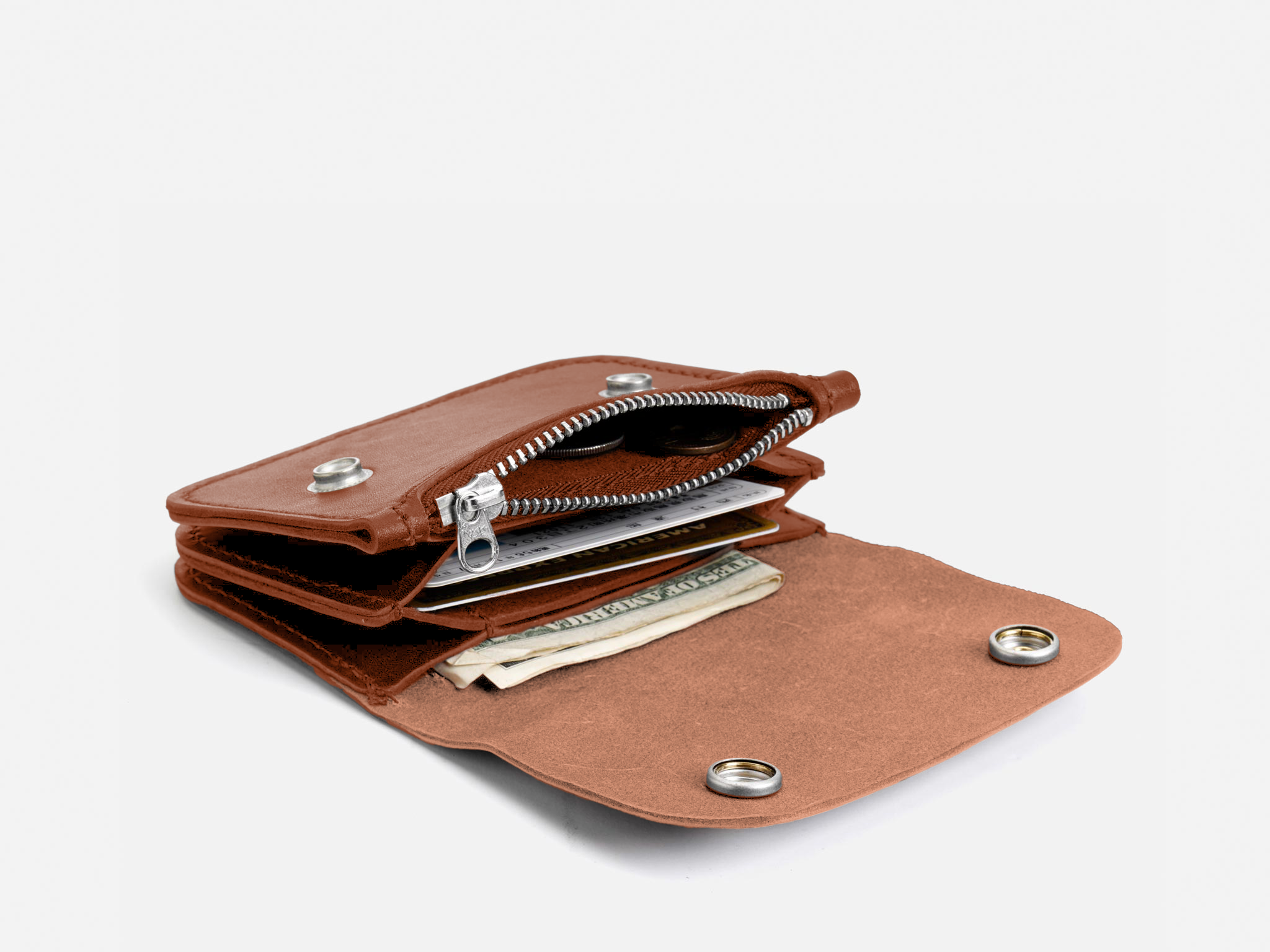 No. 262 Small Leather Trucker Wallet, Tan – Billykirk