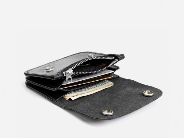 No. 262 Small Leather Trucker Wallet, Black – Billykirk