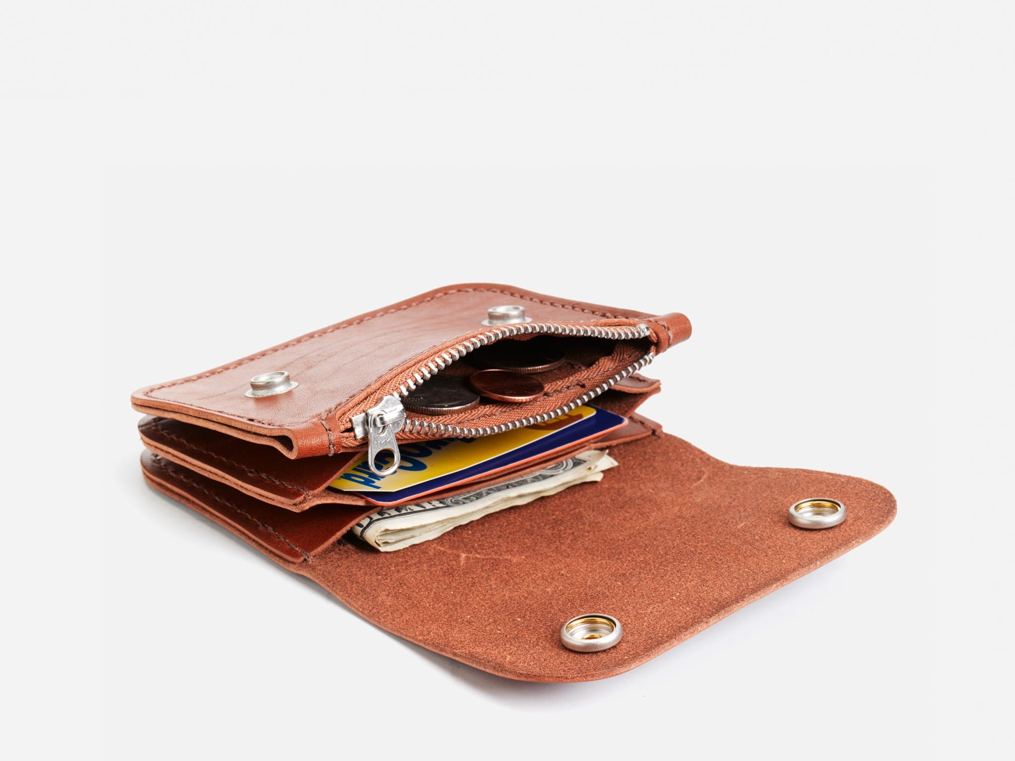 No. 262 Small Leather Trucker Wallet, Tan – Billykirk